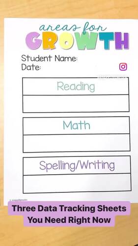 Data Tracking Sheets | Editable | B&W and Color Options by An Apple for ...