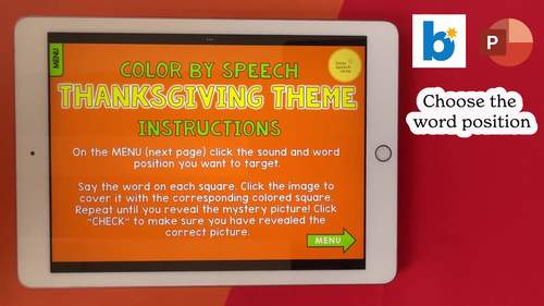 f & v Color By Speech Artic Game Thanksgiving Fall - Boom™ Card, PPT ...