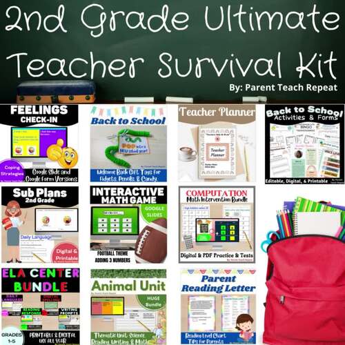 Back to School Bundle | Second Grade Teacher Survival Kit | TPT