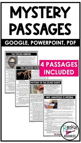 Solve a Mystery - Halloween Reading Comprehension - Mystery Genre Passages