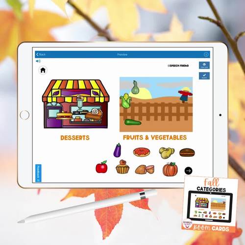 Fall Categories Boom Cards by Speech Friend | TPT