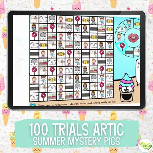 Summer Articulation 100 Trials Boom Cards™ Hidden Pictures Bundle