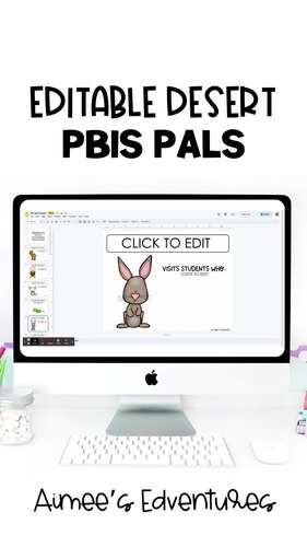 PBIS Pals | Editable Desert Animal Pack | Classroom Decor Behavior ...