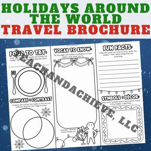 Winter Christmas Holidays Around the World Travel Brochure, Trifold ...