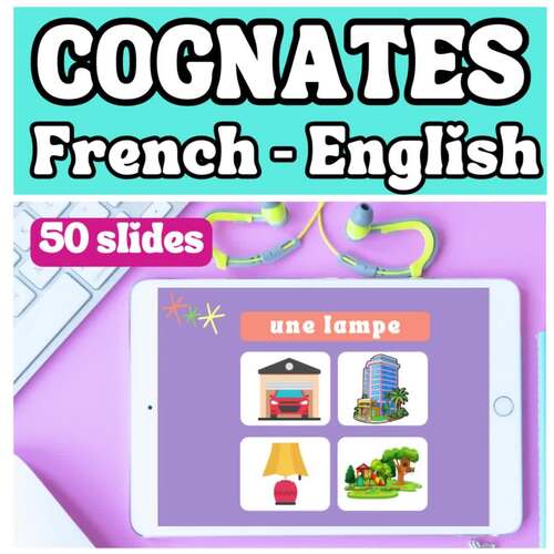 French Cognates Google Slides Game for Core French & Immersion (Grades 4-8)