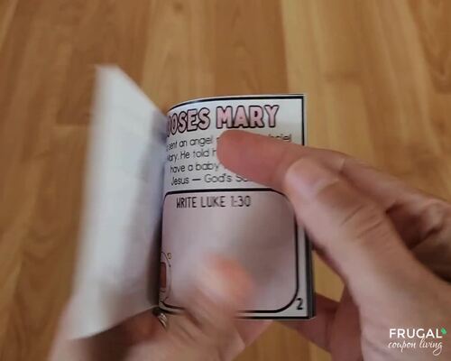 Mary Mini Story Book Printable, Character Study Mary in the Bible Craft Set