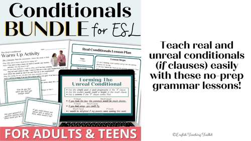 Adult ESL Conditionals English Grammar Lessons, Worksheets ...