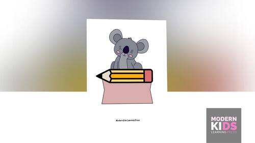 Curious Koala Name Tags - Editable PPTX, B&W, Coloring | TPT