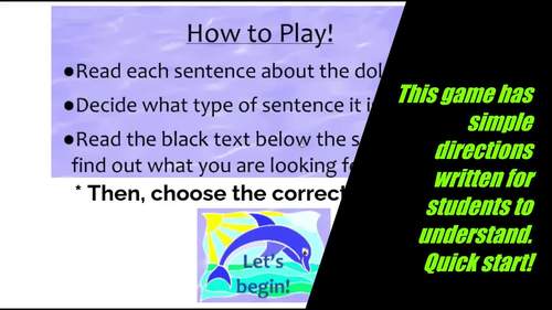 Simple Subjects and Predicates Inverted Sentences & Questions BOOM GAME