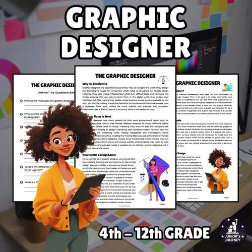 Graphic Designer Reading Comprehension | Career Exploration Worksheet
