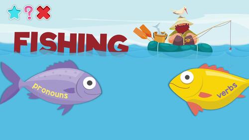 Fishing Pronouns And Verbs (PowerPoint) by Language Stuff | TPT