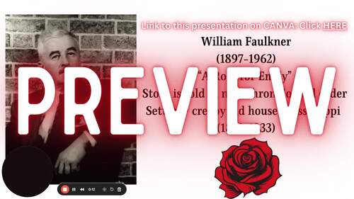 A Rose for Emily Detailed Presentation ELA Short Story Guide & Key