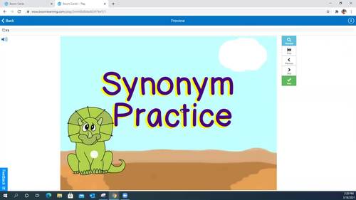 Synonyms Digital Task Cards with Boom Cards Grades K-2 by Newton's ...