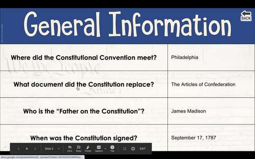 The U.S. Constitution ONLINE Interactive Notebook by Fifth in the Middle