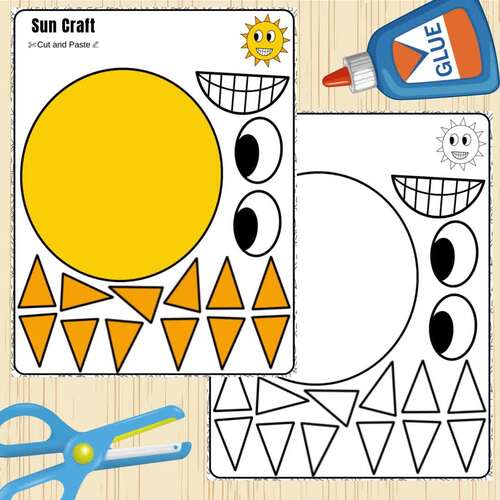 Sun Craft Activity–Build a Sun-Preschool & Kindergarten Craft Activity ...