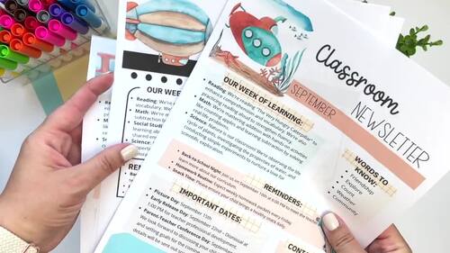 Editable Newsletter Templates - Travel Theme, Weekly & Monthly, Back to ...