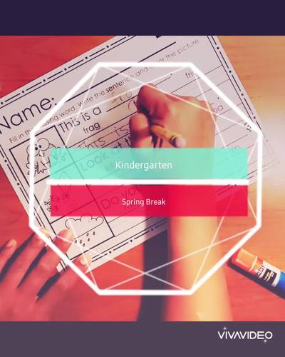 KINDERGARTEN|SPRING BREAK PACKET by Teach4SuccessLLC | TPT