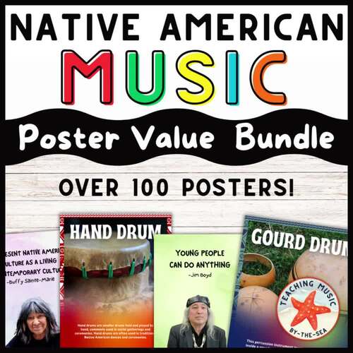Native American Music Posters Classroom Decor Bulletin Board Value Bundle
