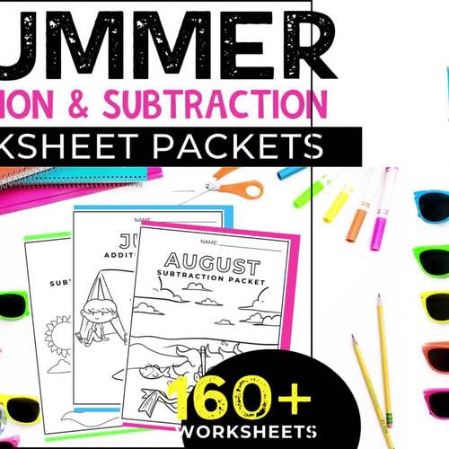 Mixed Addition and Subtraction to 20 Worksheets Basic Summer Math Facts ...