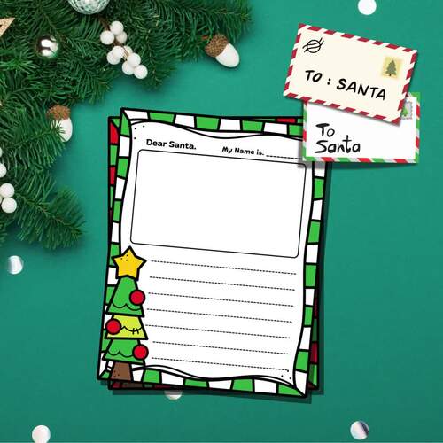 Letter to Santa Template | Christmas Writing Paper – No-Prep December ...