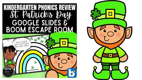 St. Patrick's Day Digital Escape Room Game Kindergarten Reading Phonics ...
