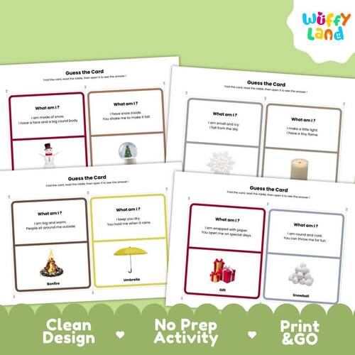 Winter Vocabulary Riddles | Object Function & Inference Speech Therapy Game