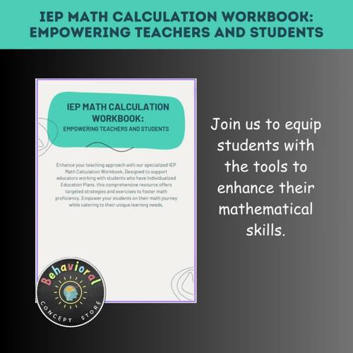 IEP Math Calculation Workbook: Empowering Teachers and Students | TPT
