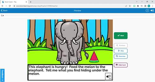 medial /l/: Feed the Elephant the Melon. Boom Learning | TPT