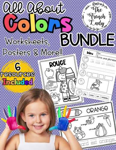 ALL ABOUT COLORS - French & English BUNDLE - Les Couleurs - Printable