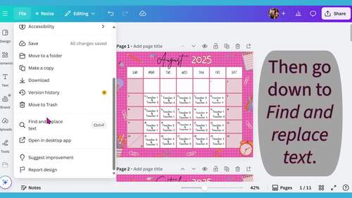 Recess Duty Calendar~ 2025-2026 ~ Pre-Dated and Editable ~ 5 teacher ...