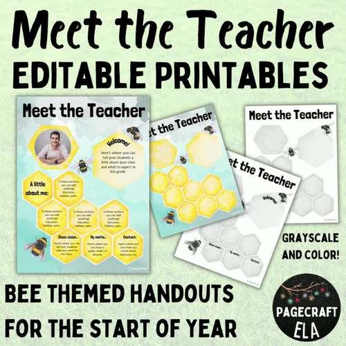 EDITABLE Meet the Teacher Template | Bees Theme | Back to School