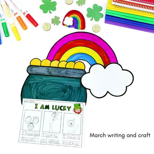 March Writing St Patricks Day Craft St Patricks Day Bulletin Board