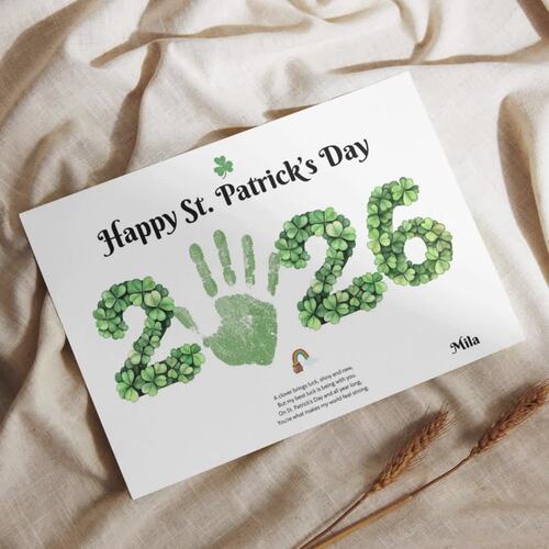 Editable St Patricks Day Handprint Craft 2026, March Craftivity Clover ...