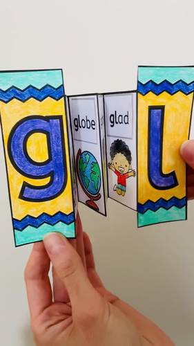 Consonant Blends Foldable Activity Pl Sl And Gl Beginning Initial Sounds