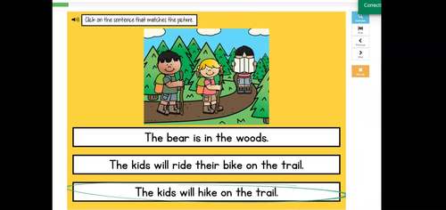 sentence and picture match Boom™ Cards set 1 by Primary Tidbits | TPT