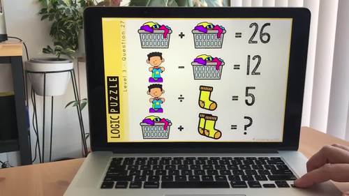 Gifted and Talented Math Activities Logic Puzzles 3rd Grade Algebraic ...
