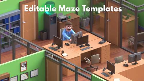 Editable Maze Templates - For Personal and Commercial Use by Calculus4u