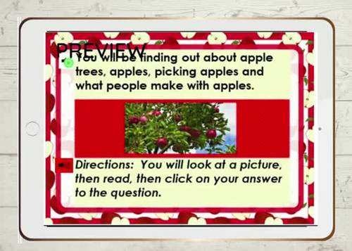 Apples Non-Fiction (Boom Cards with Audio) by Living and Loving Primary