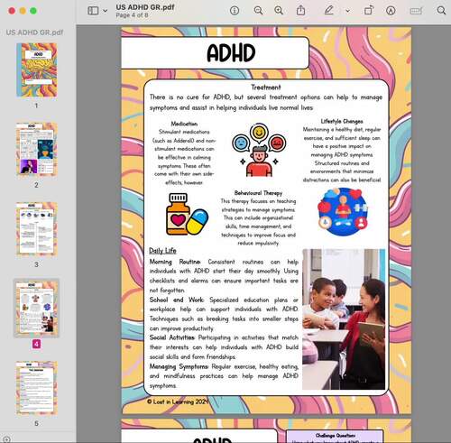 Attention Deficit Disorder | ADD ADHD | Information Text Reading ...