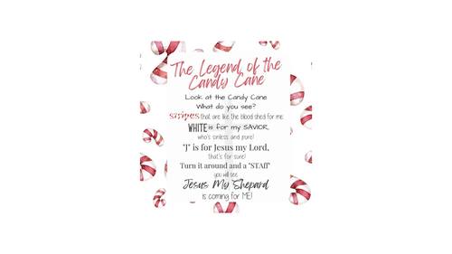 The Legend of the Candy Cane Student Gifts - Christmas Gift, Christmas Card