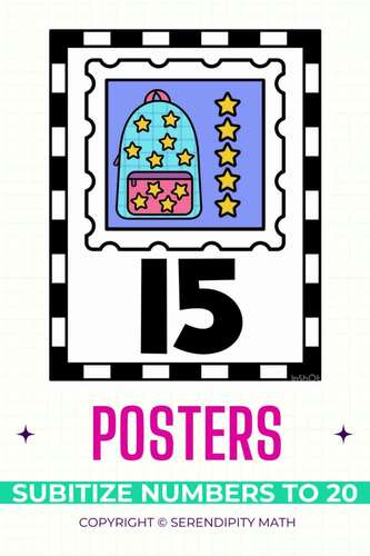 Reading & Subitizing Numbers to 20 Posters for Kindergarten | Math ...