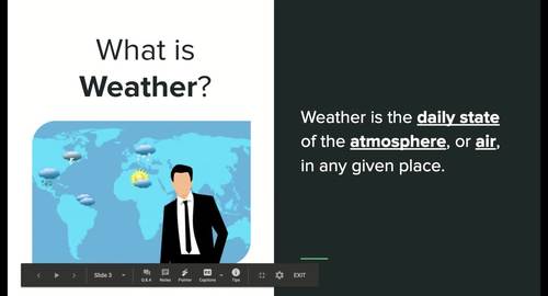 Distance Learning: Weather & Climate Pack - Slides/ Auto-grade Form Quiz