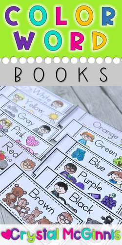 Color Word Books for Guided Reading | 11 Color Words Books for Kindergarten