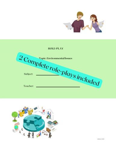 Environmental Issues: 2 COMPLETE Role-Plays by Josephine's EFL Classroom