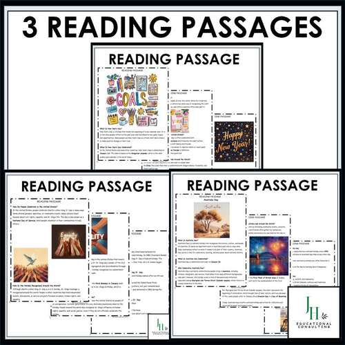 January Reading Comprehension Activities | DOK | New Year Martin Luther ...