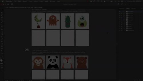 Adobe Illustrator - Shape Builder Tool Complex Character Creations