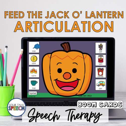 Feed the Jack O' Lantern Boom Card Bundle Halloween by GoldieTalks Speech