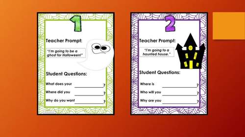 "Wh" Question Prompts HALLOWEEN THEMED || 20 Differentiated Prompts