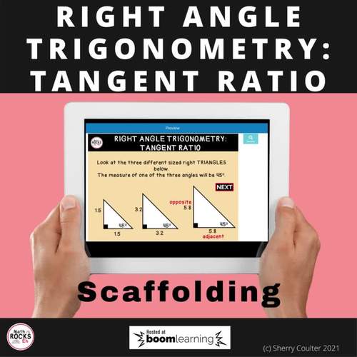 Right Triangle Trigonometry The Tangent Ratio Digital Boom Cards™