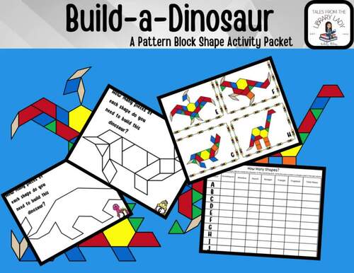 Build-A-Dinosaur: Pattern Block Shapes/Pictures Math Center/Activities